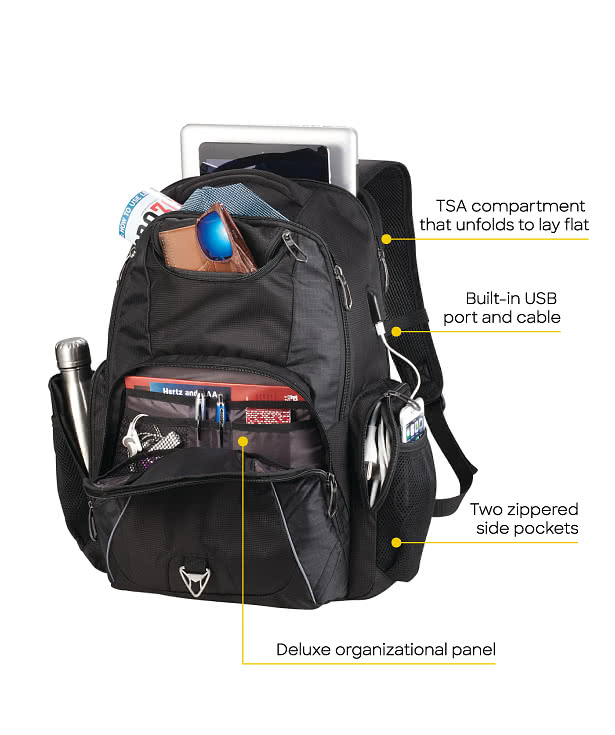 Custom Rainier TSA Charging 17" Computer Backpack - Design Backpacks ...