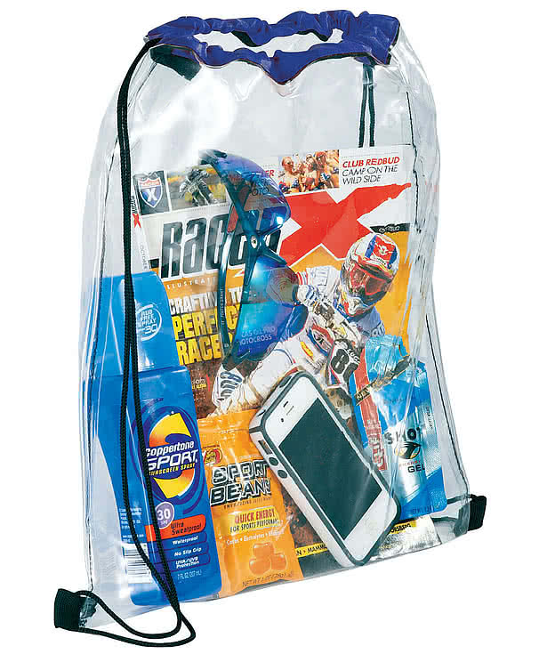 Custom Rally Clear Drawstring Bag - Design Drawstring Bags Online at ...