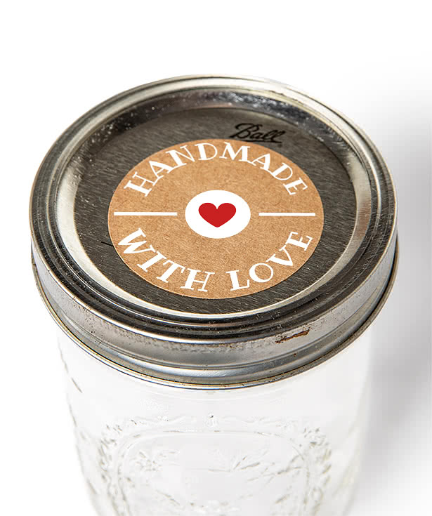 Custom Full Color 2 in. Brown Kraft Paper Circle Roll Labels (500 per ...