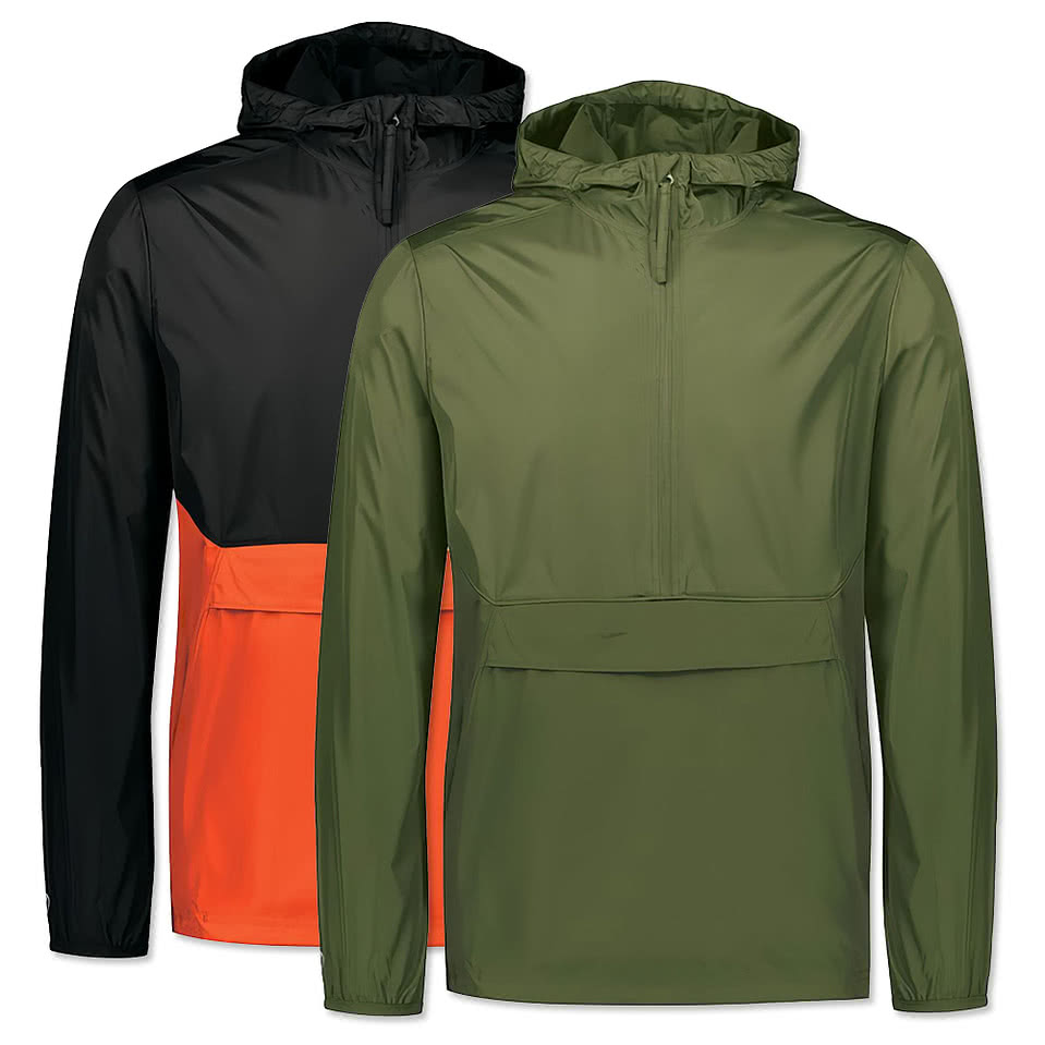 Custom Holloway Packable Hooded Half Zip Pullover - Design Track Jackets Online at CustomInk.com