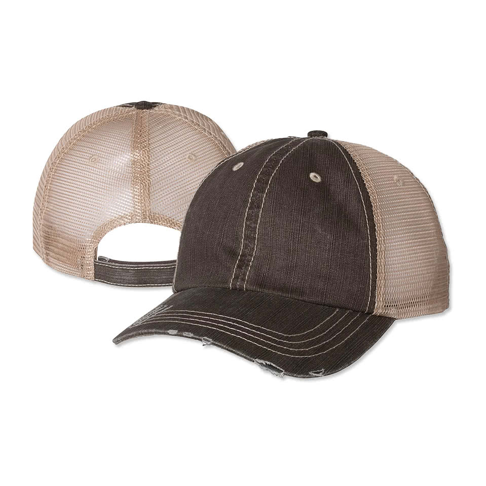 Custom Mega Cap Herringbone Trucker Hat - Design Trucker Hats Online at ...