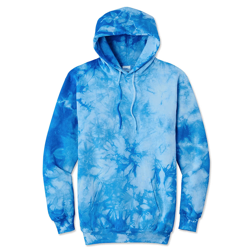 Custom Port & Company Crystal Tie-Dye Pullover Hoodie - Design Hoodies ...