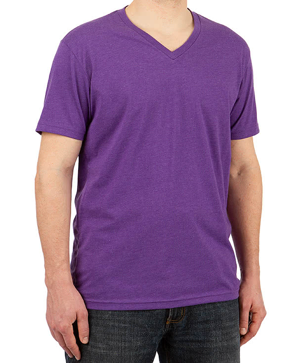 Custom Next Level Jersey Blend V-Neck T-shirt - Design Short Sleeve T ...