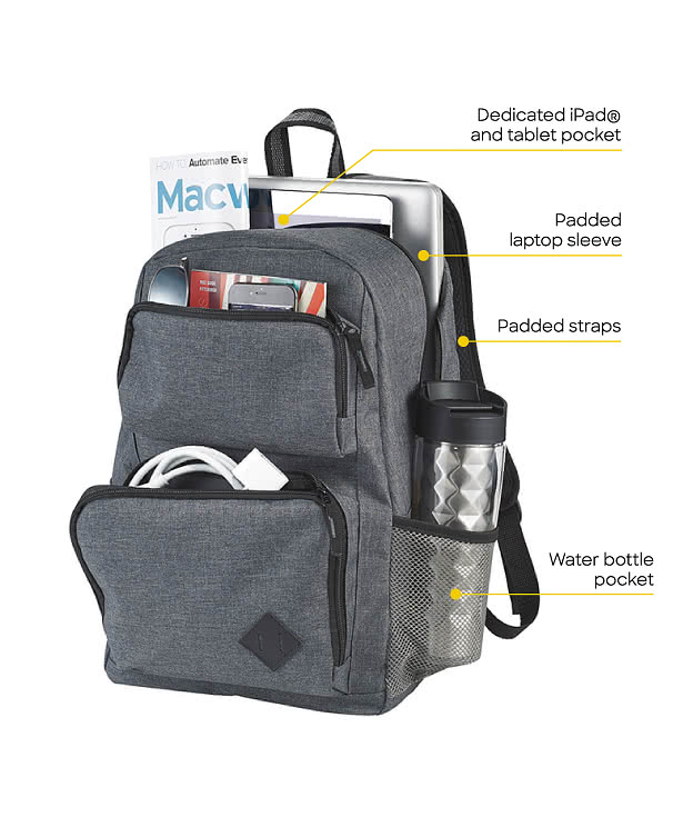 Custom Graphite Deluxe 15" Computer Backpack - Design Backpacks Online ...