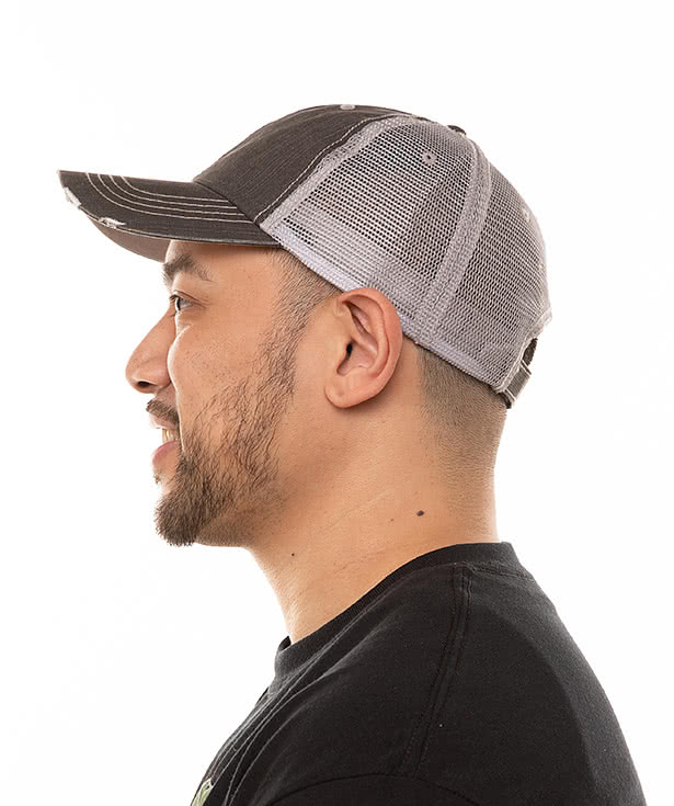 Custom Mega Cap Herringbone Trucker Hat - Design Trucker Hats Online at ...
