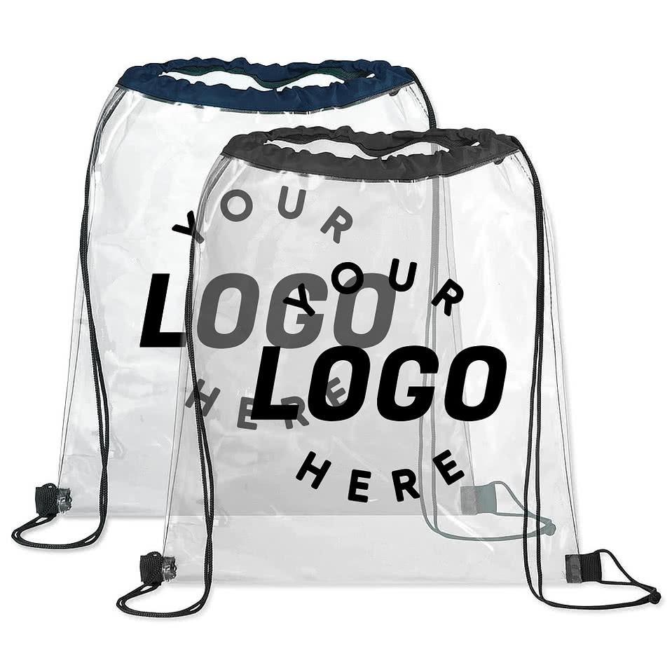Custom Rally Clear Drawstring Bag - Design Drawstring Bags Online at ...