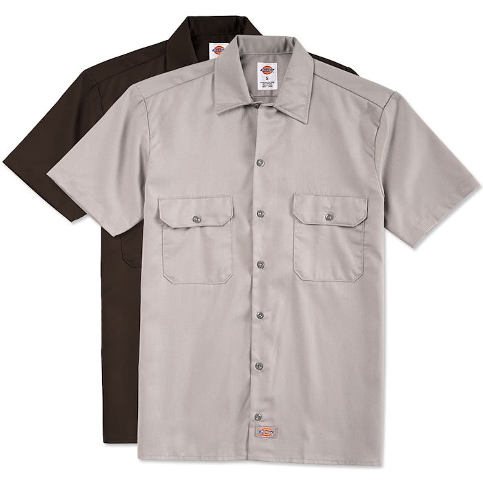 Custom Dickies Twill Industrial Work Shirt Design Work Shirts Online At