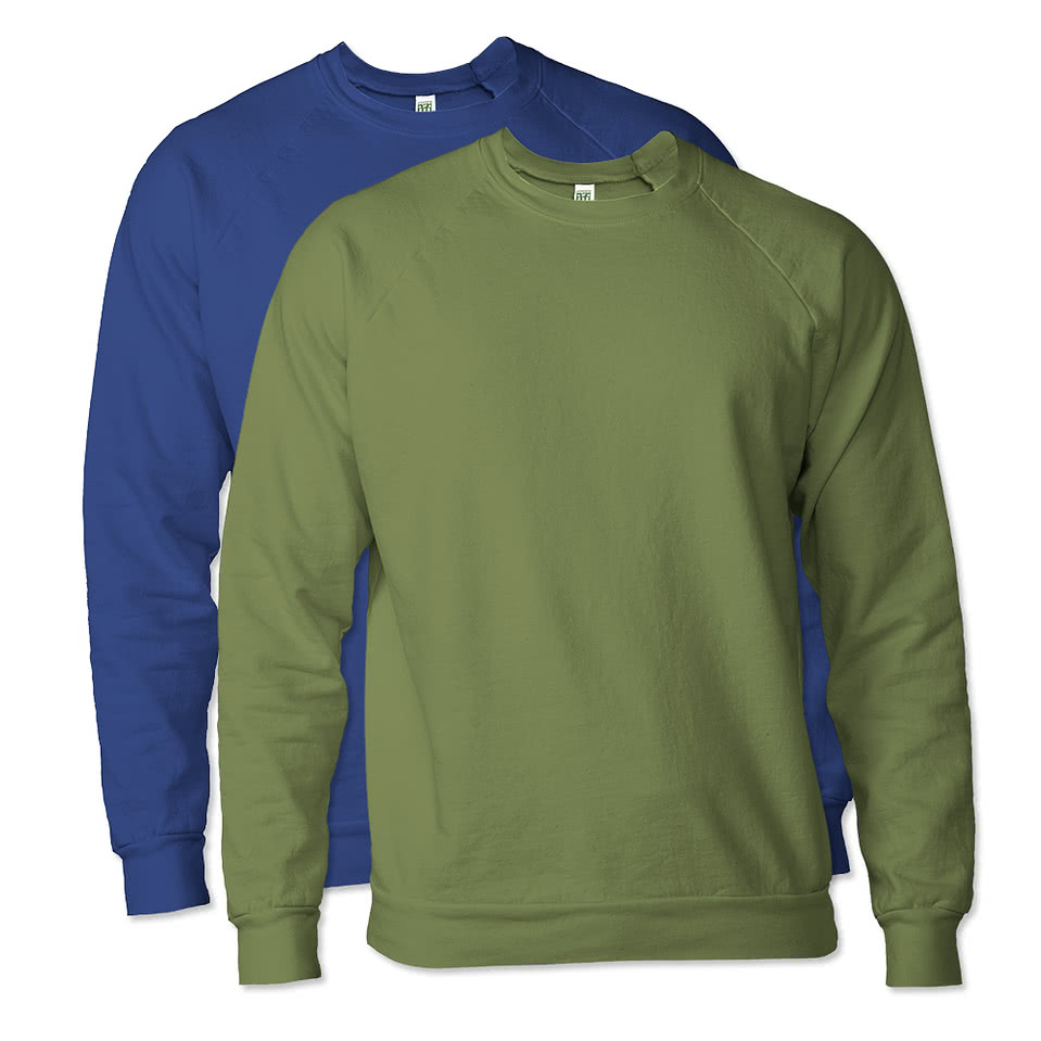 Custom Royal Apparel USA-Made Organic Crewneck Sweatshirt - Design ...