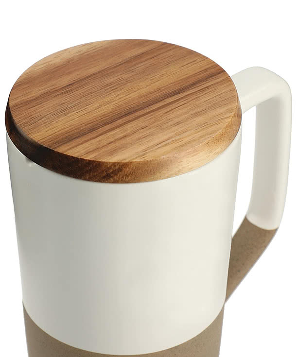 Custom 16 oz. Tahoe Tea & Coffee Ceramic Mug with Wood Lid - Design ...