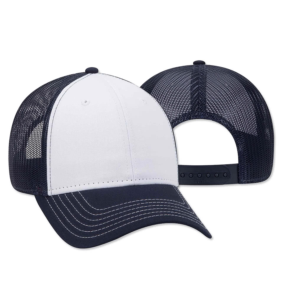 Custom Otto Cap Low Profile Two-Tone Trucker Hat - Design Trucker Hats ...